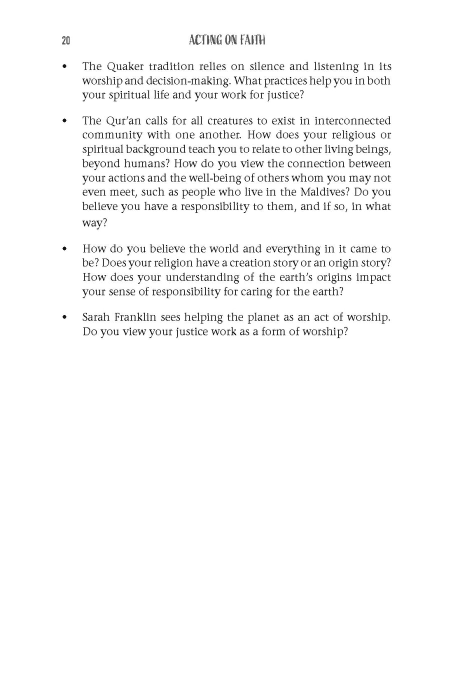 Acting on Faith: Stories of Courage, Activism, and Hope Across Religio ...