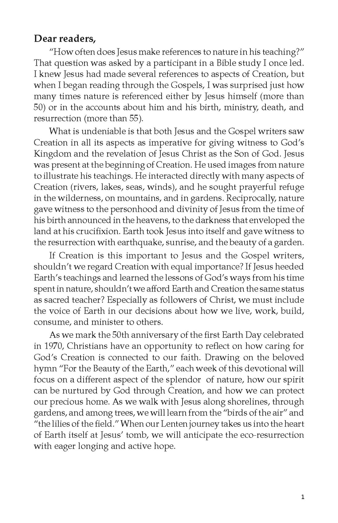 For the Beauty of the Earth: A Lenten Devotional — Chalice Press